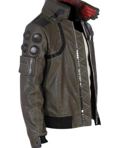 Cyberpunk 2077 Jacket | Samurai Cyberpunk Bomber Leather Jacket